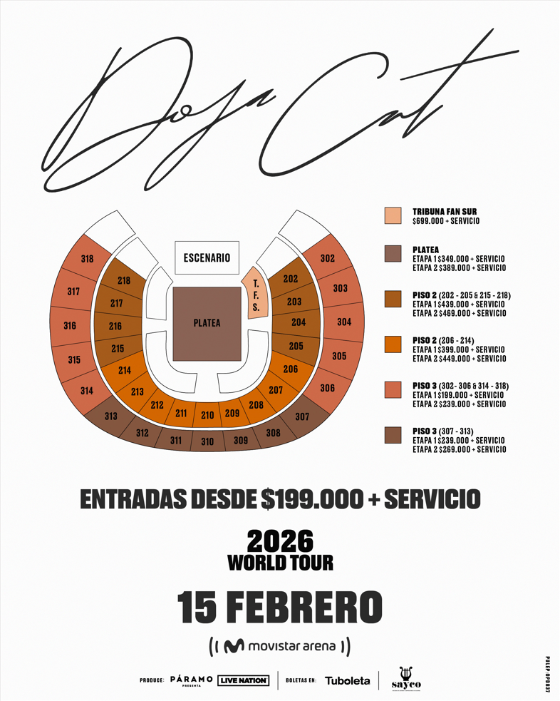 DOJA CAT | MA VIE WORLD TOUR 2026 | Tuboleta